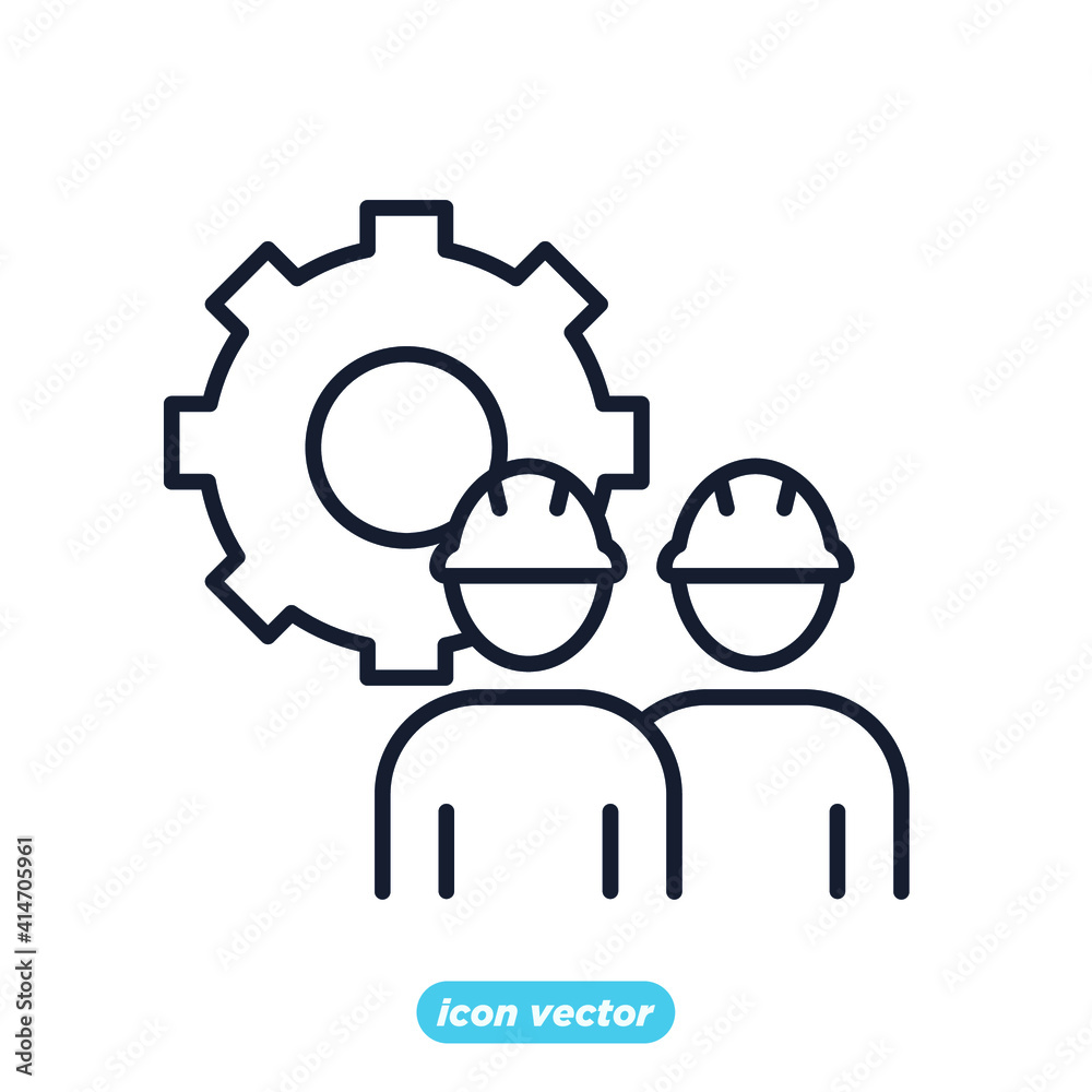 Engineering People icon. People Teamwork Engineering symbol template ...