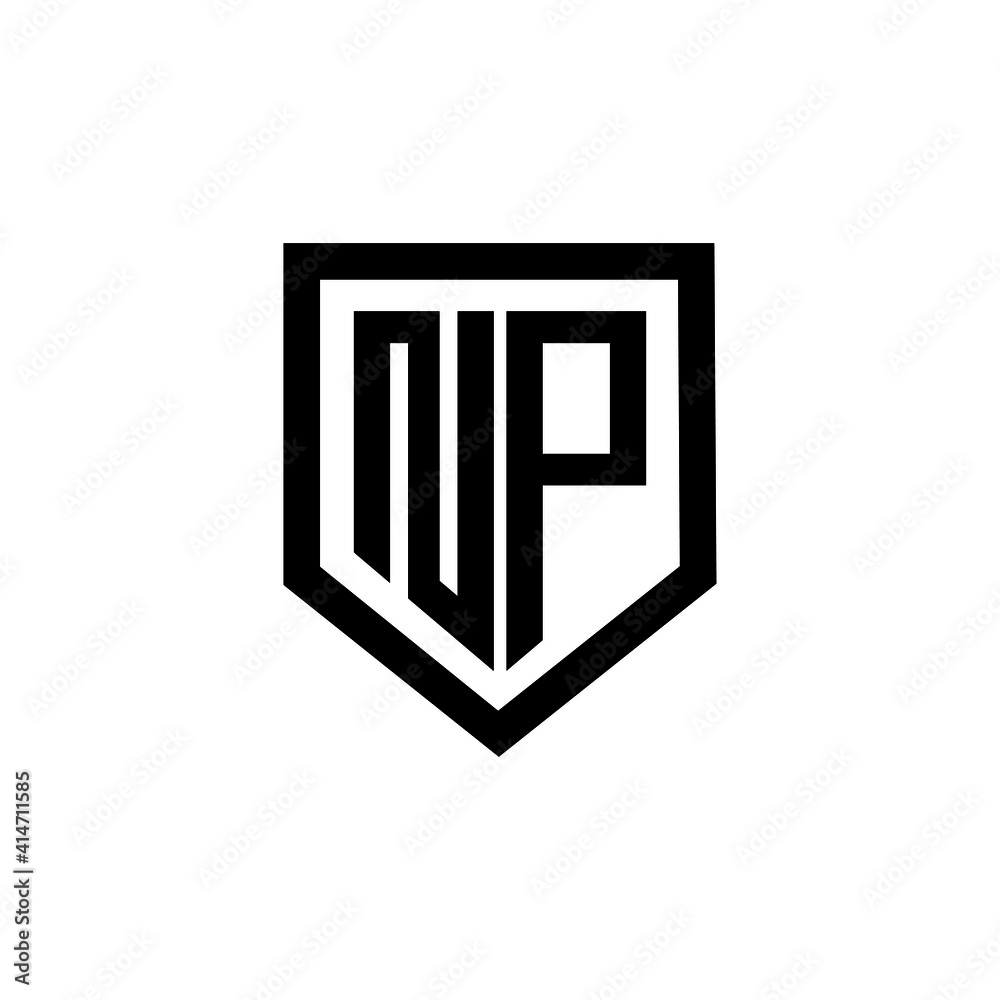 NP letter logo design with white background in illustrator, vector logo ...