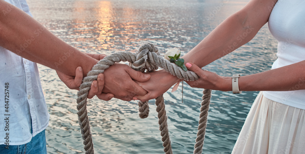 Wedding ceremony handsbye, wedding anniversary, valentine's day tied in ...