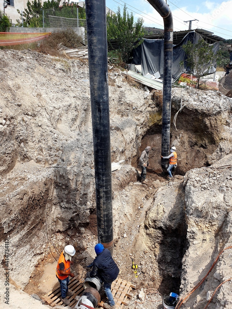 installation of metal structures, installation of pipeline ...