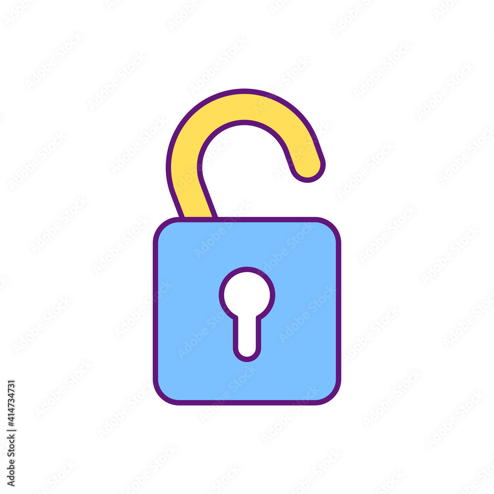 Information security RGB color icon. Infosec. Keeping data secure from ...