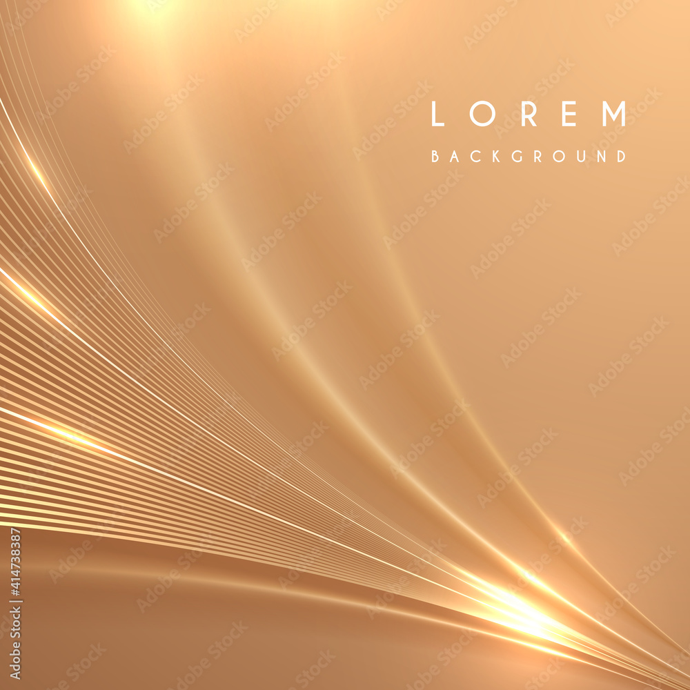 Abstract golden lines background with glow effect Stock Vector | Adobe ...