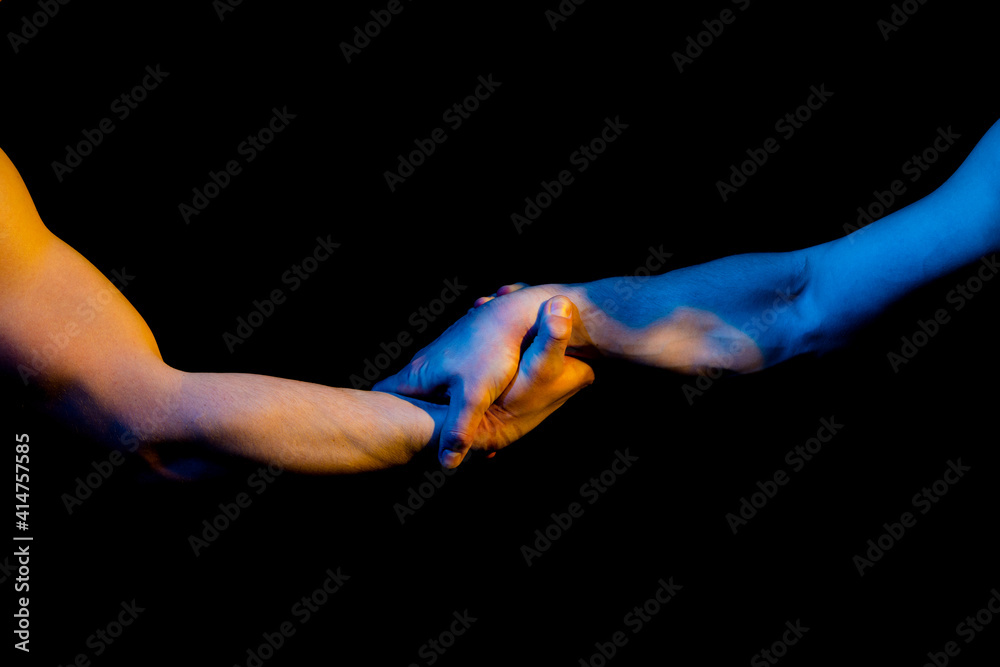 Helping hand concept and international day of peace, support. Helping ...