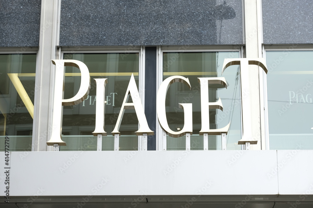 Foto de Geneva, Switzerland, february 16, 2021 : Logo and sign of ...