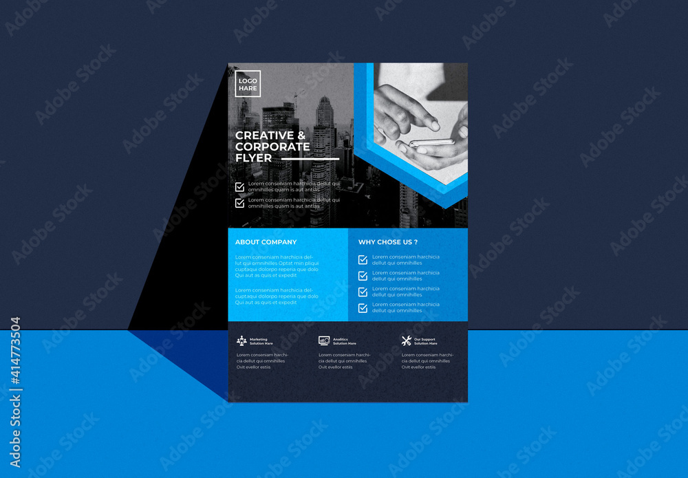 Corporate Business Flyer Stock Template | Adobe Stock