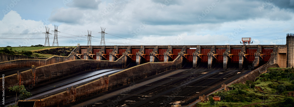 hydroelectric power is produced with moving water, power plant Stock ...