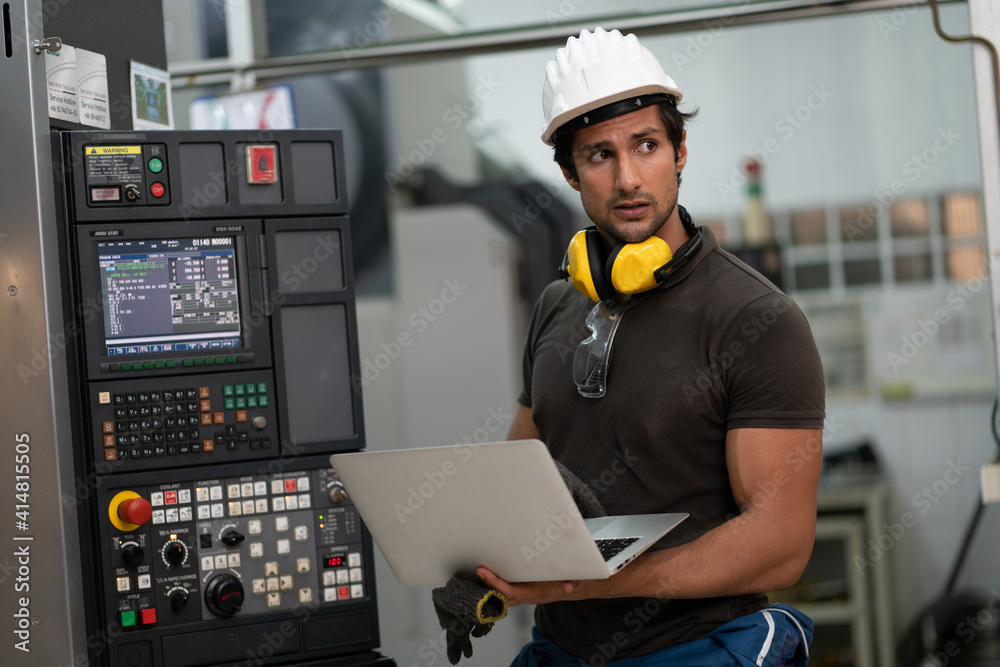 Inspector Worker factory man concept. Inspection technician, factory ...