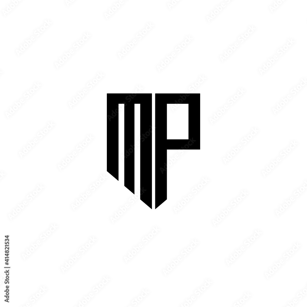 MP letter logo design with white background in illustrator, vector logo ...