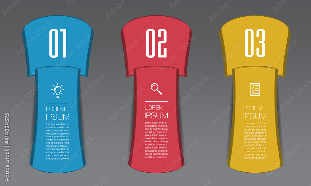modern 3D text box template, banner Infographics Stock Vector | Adobe Stock