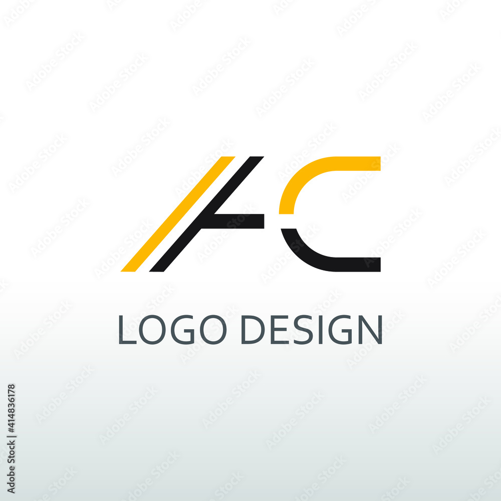 ac letter for simple logo design Stock Vector | Adobe Stock