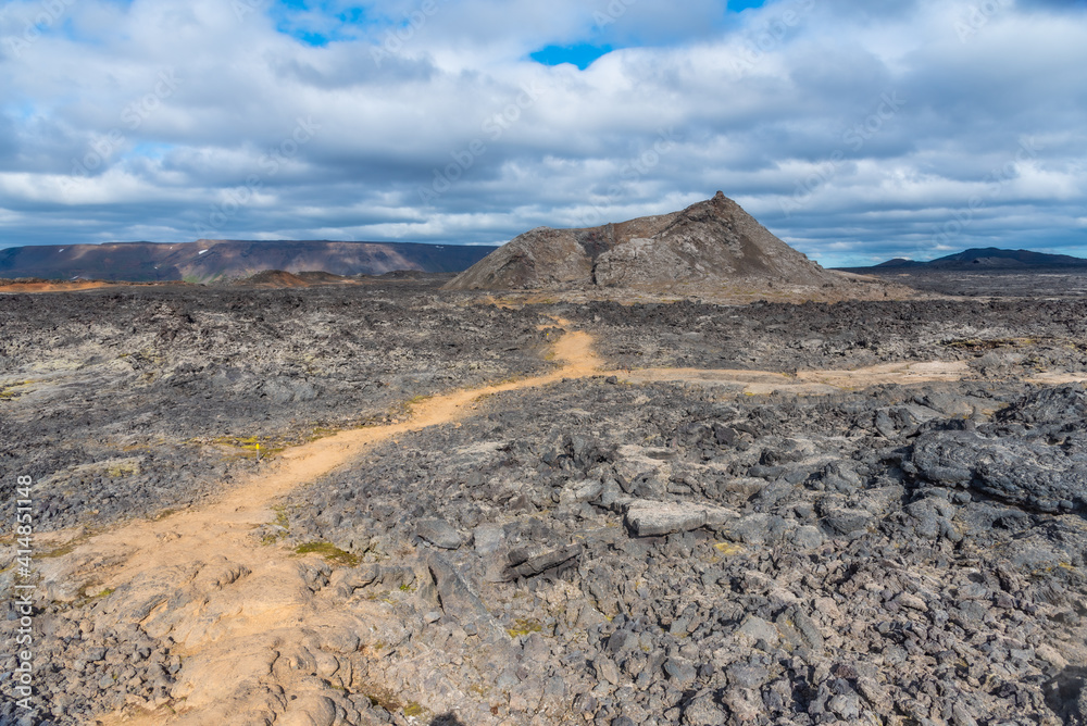 Krafla lava fields at Leirhnjukur on Iceland Stock Photo | Adobe Stock