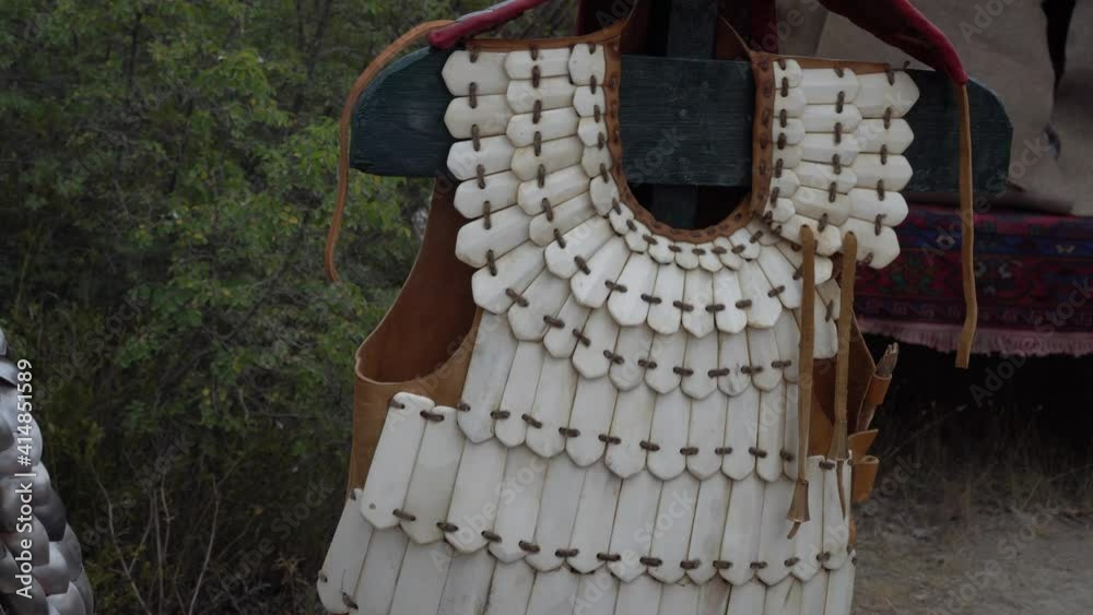 Ancient historical military clothing of the Scythians. Chain mail made ...