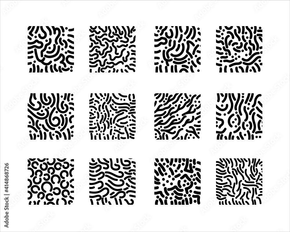 set of abstract lines seamless pattern for fabric, backdrop, wallpaper ...