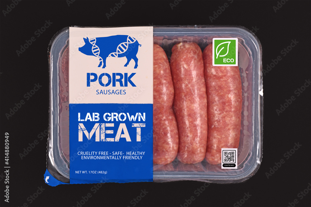 Lab grown cultured meat concept for artificial in vitro cell culture ...