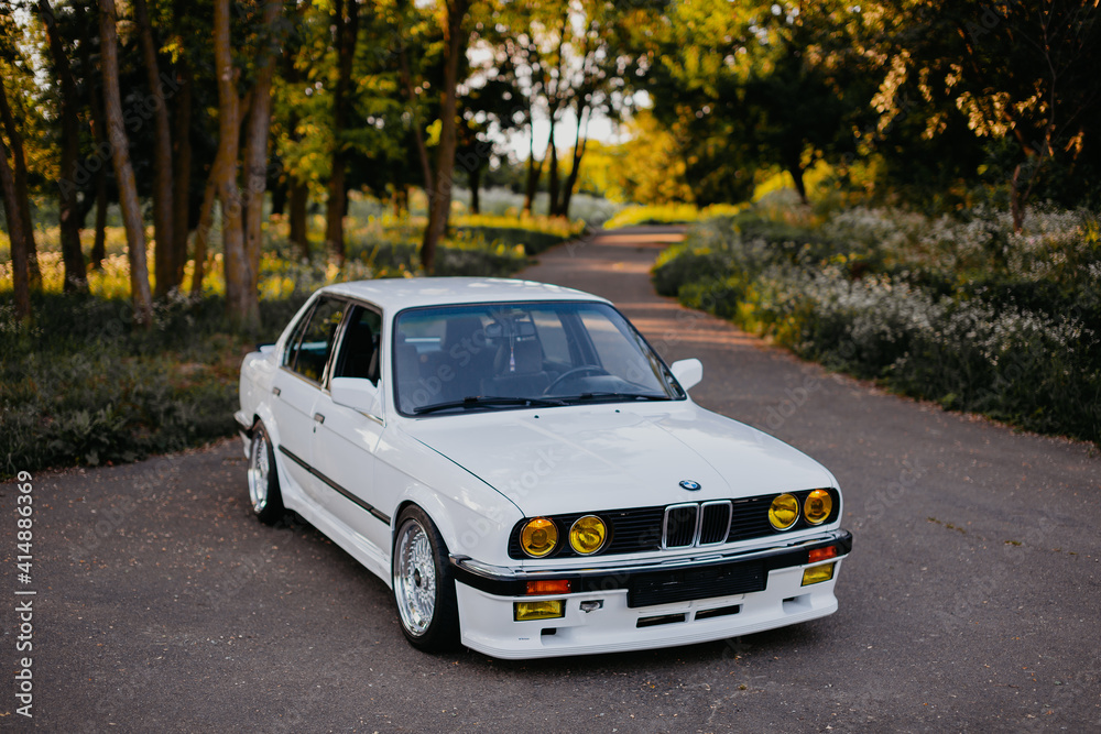 Berlin, Germany - July 07, 2020: BMW M3 e30 outdors, BBS wheels ...