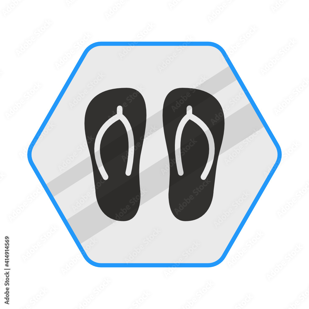 Use Slipper in Pool Area Concept Vector Blue Color Icon Design, Pool ...