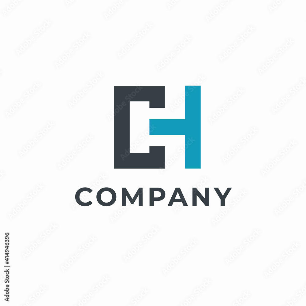 CH Letter typography logo design Stock Vector | Adobe Stock