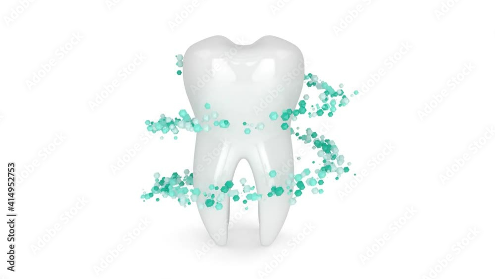 Vídeo do Stock: Seamless looping animation of tooth with rotating ...