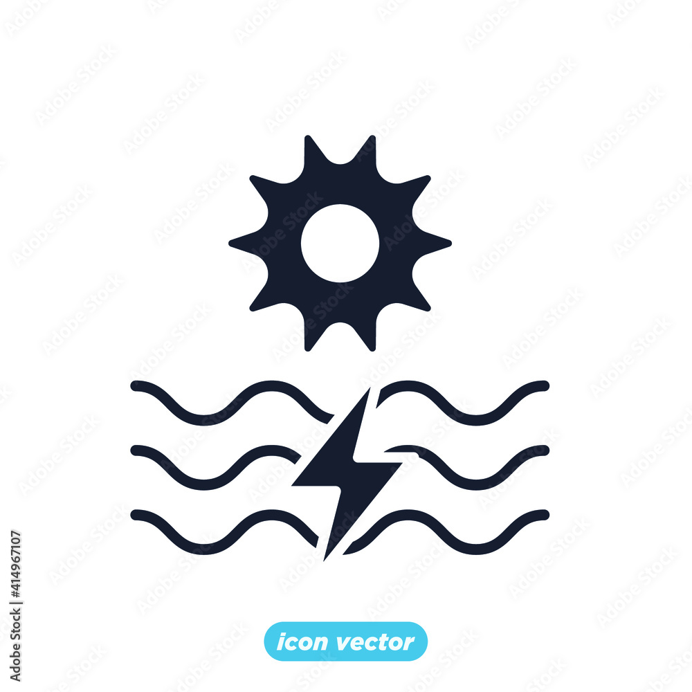 hydropower icon. Energy Types symbol template for graphic and web ...