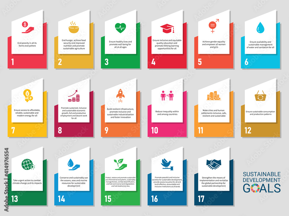 Icons Set .Sustainable Development Goals. Vector EPS Stock Vector ...