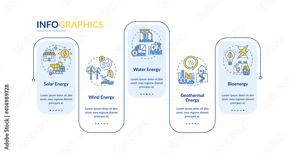 Sources of clean energy vector infographic template. Radiation and ...