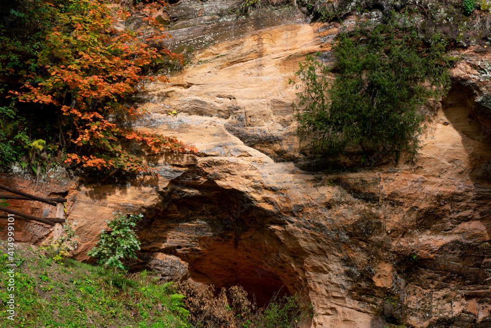 The widest and highest cave in the Baltic countries known as Gutman's ...