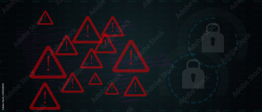 Abstract Green Background With Binary Code Numbers Data Breach Malware Cyber Attack Hacking