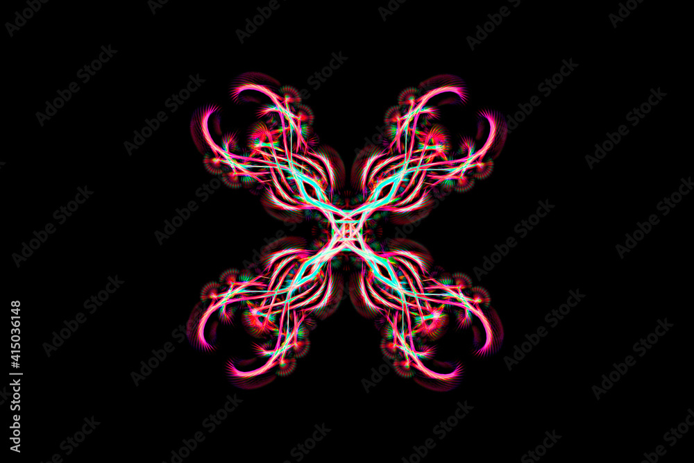 beautiful and original abstract figure that with its red and pink color ...