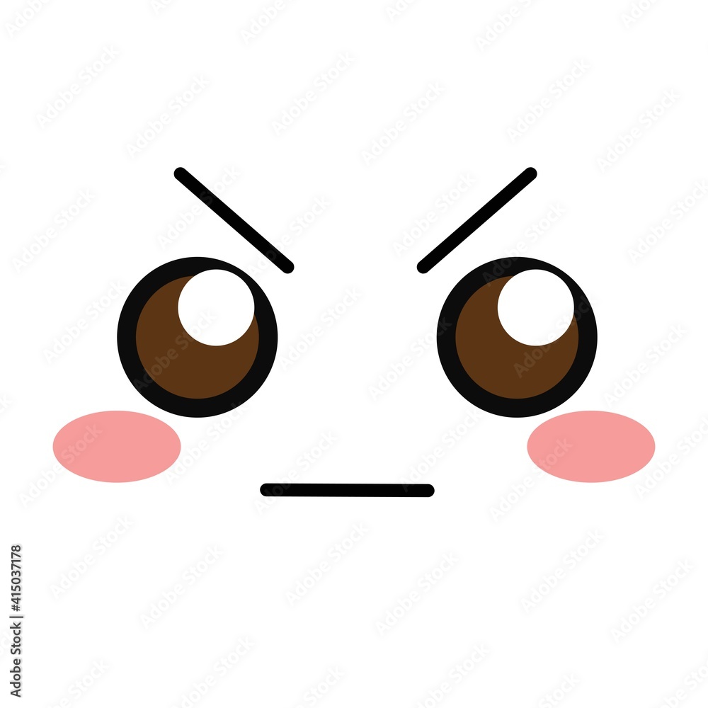 Kawaii smile emoticons Japanese emoj Stock Vector | Adobe Stock