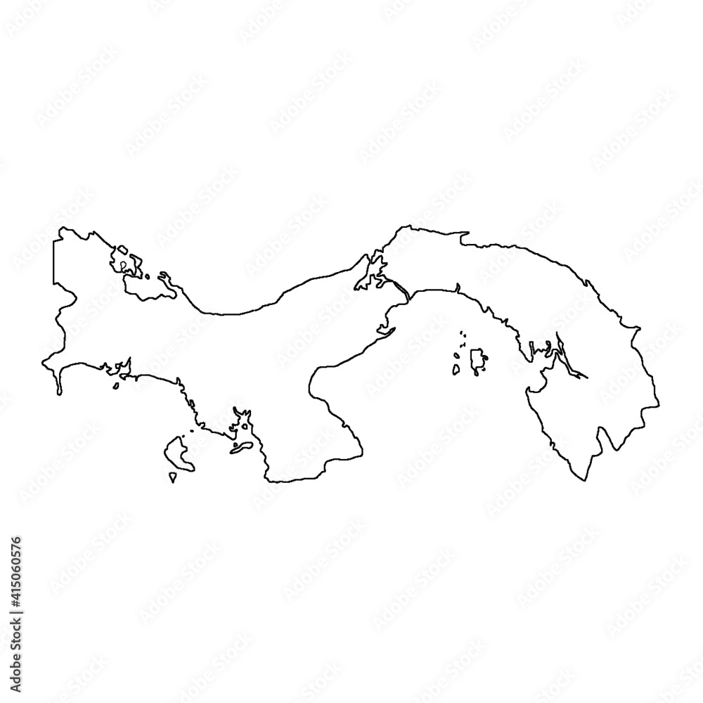 Mapa Panamá Stock Vector | Adobe Stock