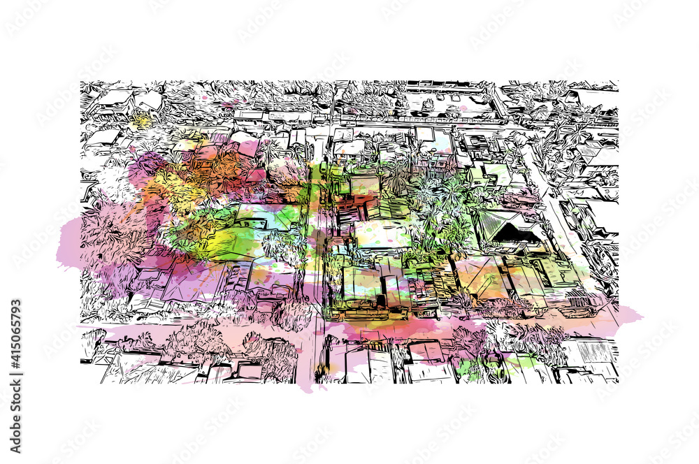 Building view with landmark of Iloilo is on Panay Island in the ...