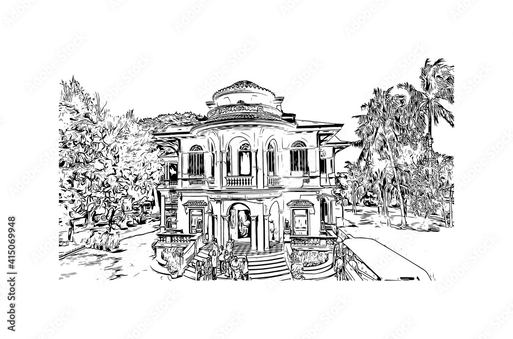 Building view with landmark of Iloilo is on Panay Island in the ...