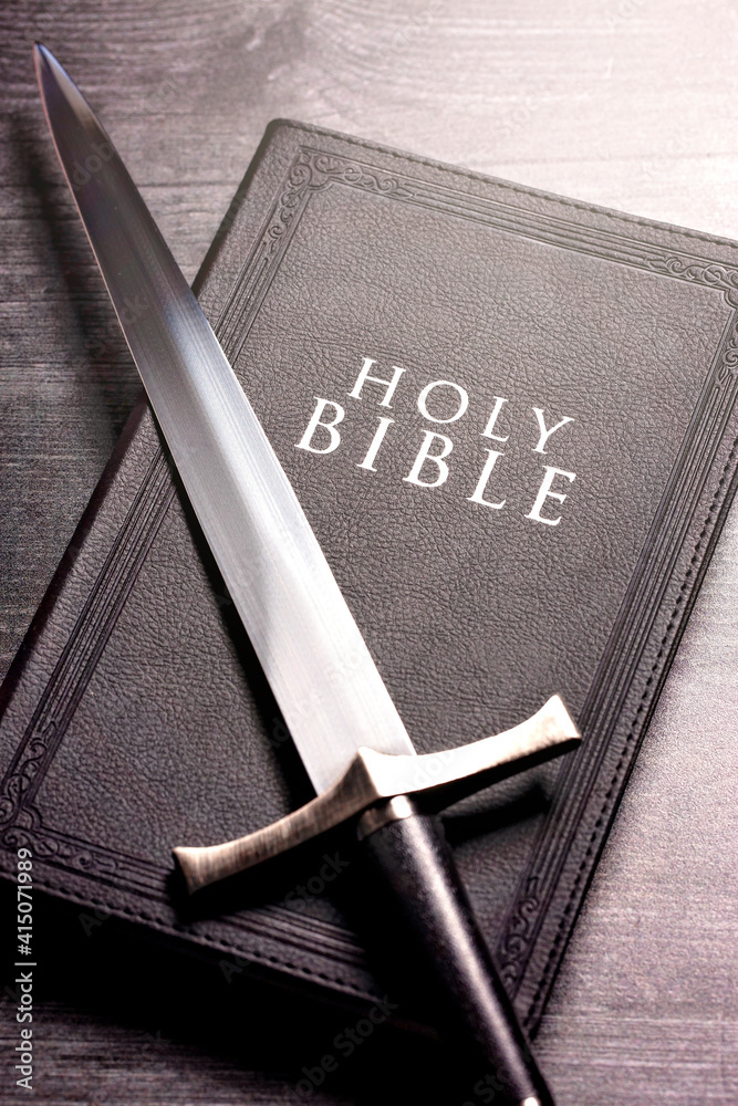 The Sword of the Spirit is the Word of God the Bible Stock Photo ...