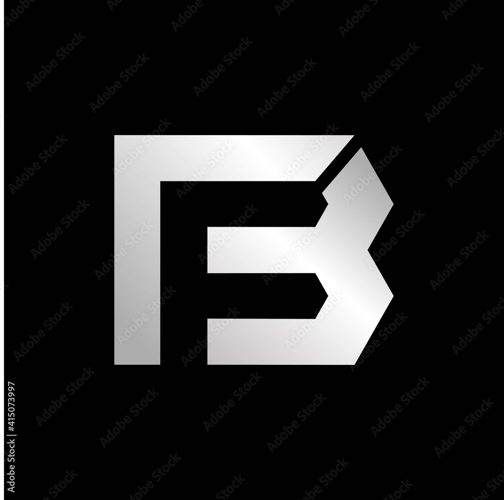 Letter F and B stylized icon or logo template Stock Vector | Adobe Stock