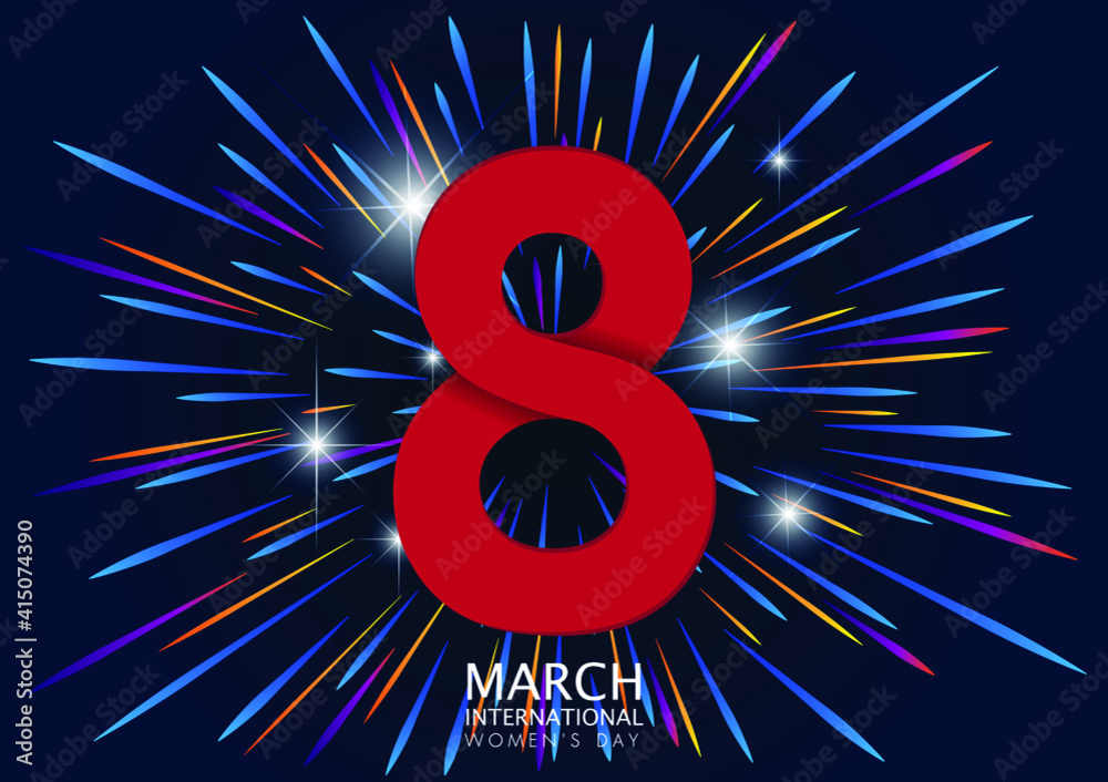 March 8. International Women's Day elegant design - vector illustration ...