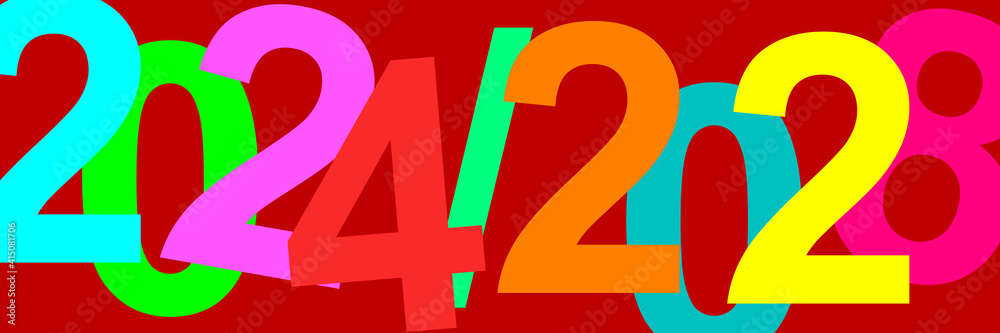 A time. Decade of the 20s of the 21st century. Illustration with the ...