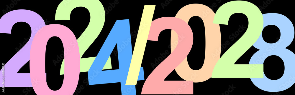 A time. Decade of the 20s of the 21st century. Illustration with the ...