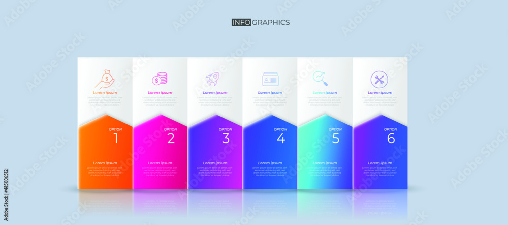 Infographic vector illustration Thin Line Connection on theme chart ...