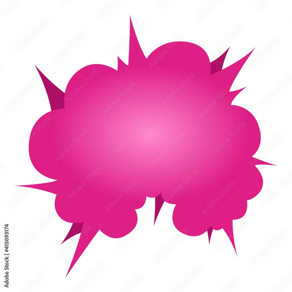 Cartoon explosion icon. Isometric illustration of cartoon explosion ...