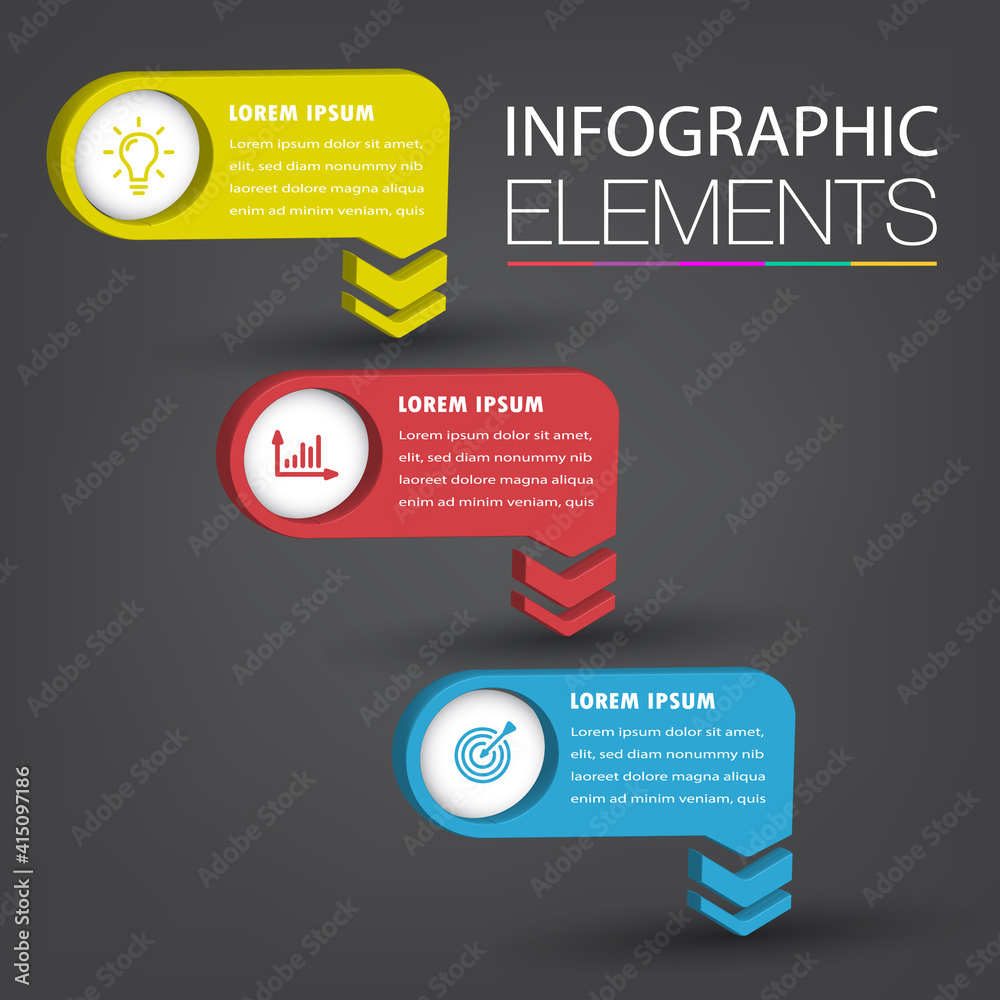 modern 3D text box template, banner Infographics Stock Vector | Adobe Stock