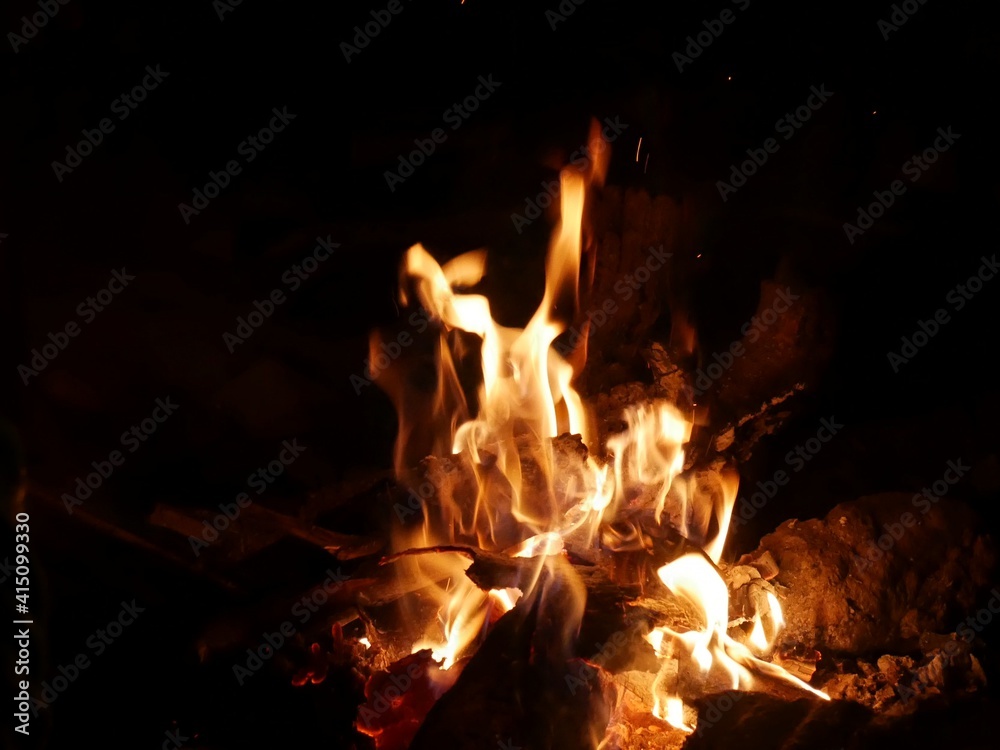 Abstratc Blurrde How to set a fire.Keeping a fire on is only half the ...