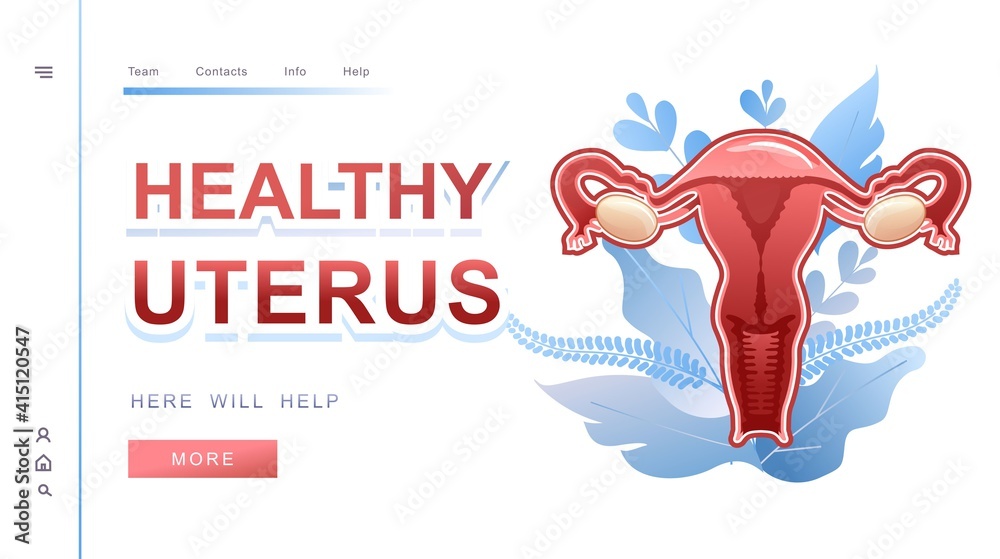 banner female genital organ uterus Stock Vector | Adobe Stock