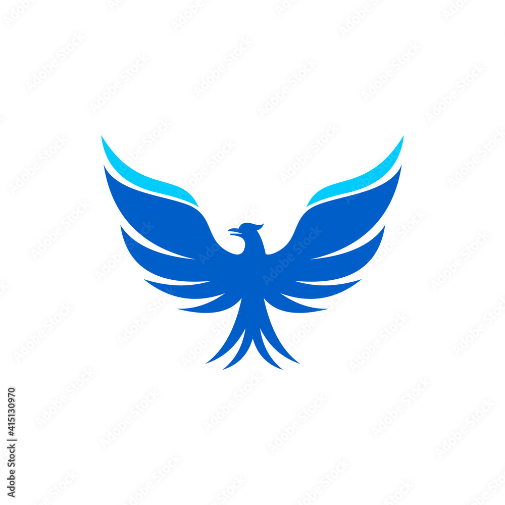 blue phoenix logo, smart heaven birds, the legends, vector ...