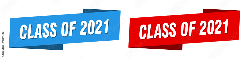 class of 2021 banner. class of 2021 ribbon label sign set Stock Vector ...