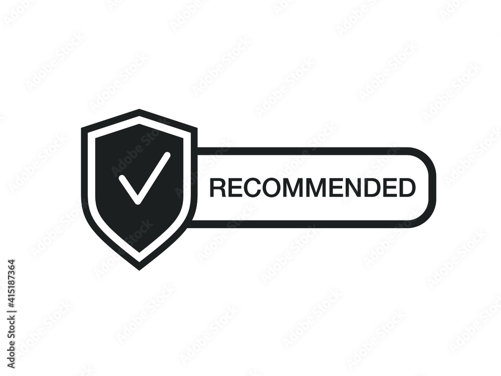 Secured icon. Safe icon. Defence icon. Recommended logo icon. Stock ...