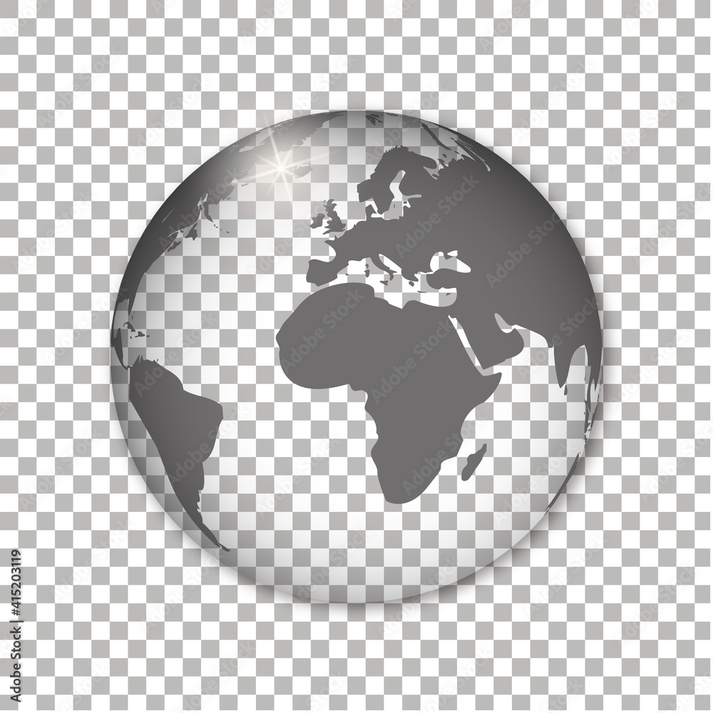 World map - vector illustration of earth map on white background Stock ...