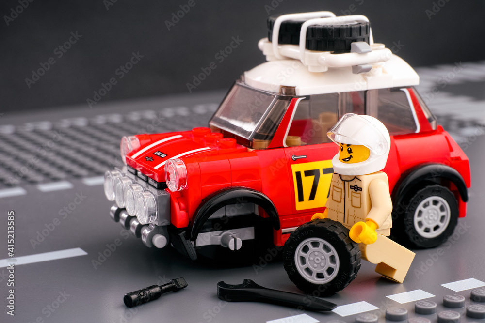 Tambov, Russian Federation - February 14, 2021 Lego driver minifigure ...