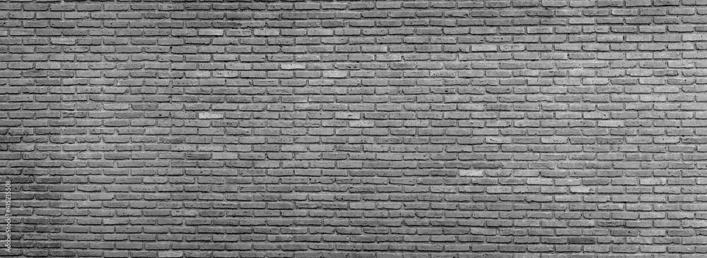 Old Gray brick wall textured background. a high resolution panoramic ...
