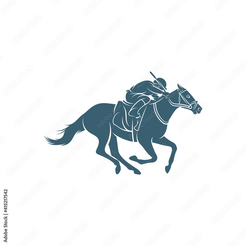 Horse racing design vector illustration, Creative Horse race logo ...