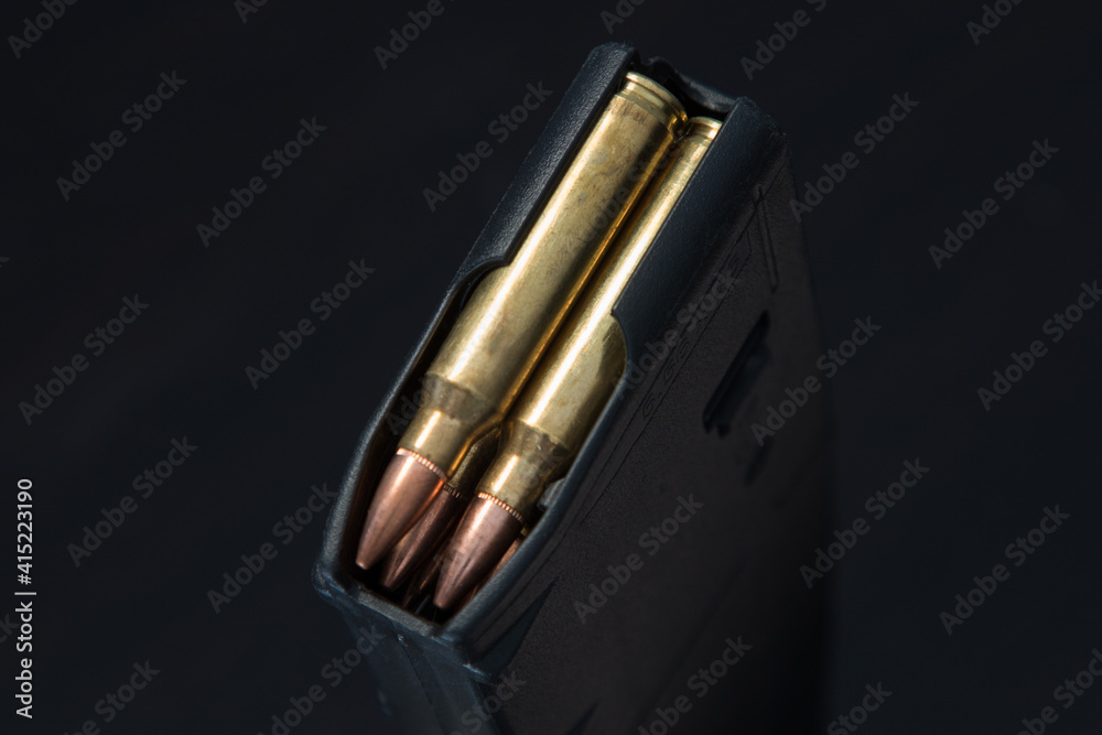 High capacity 30 round bullet magazines for an AR-15 semi-auto assault ...